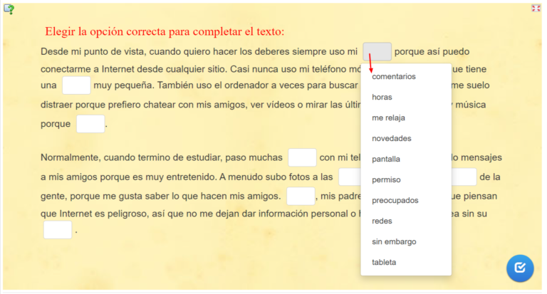 Actividades de vocabulario para clases de español – Enseñar Español Online