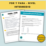 Actividades “por” y “para” para las clases de español – Enseñar Español ...